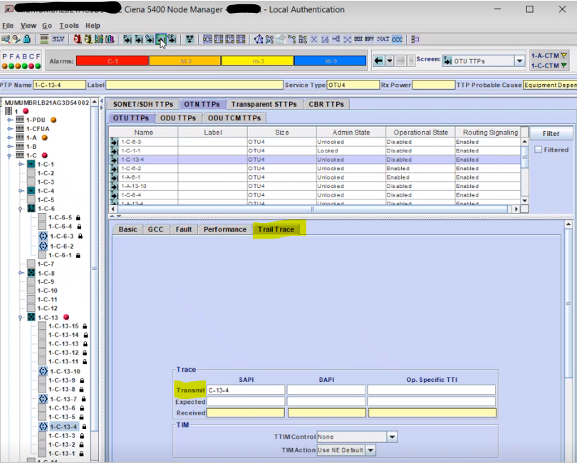 Mcp Trail Trace Configuration Option For 5430 Nodes On Mcp Ui