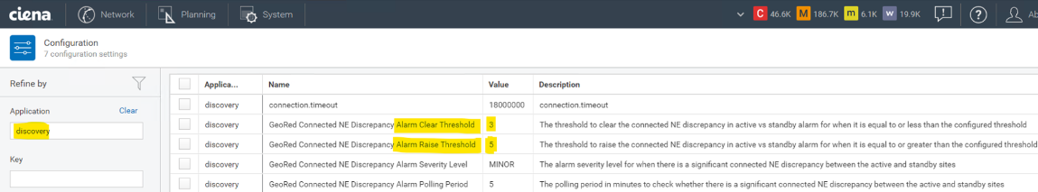 MCP: How to check configured threshold value for an alarm ‘Discrepancy ...