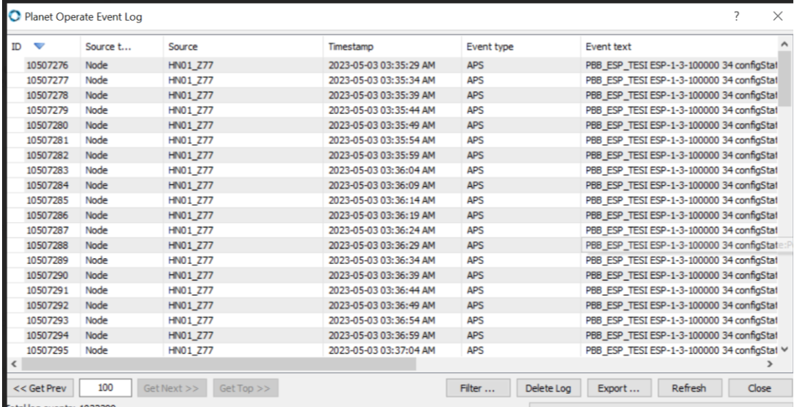 Planet Operate: How to collect Event logs using planet operate.