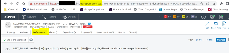 Mcp Error While Checking Performance In The Transport Client Services