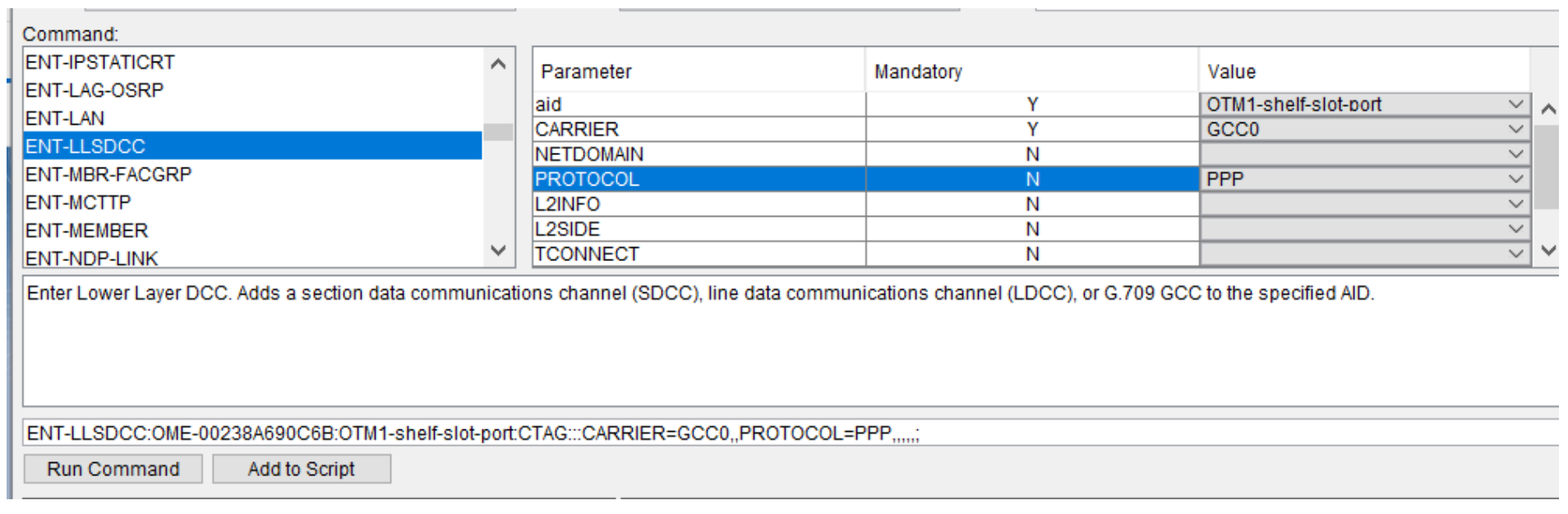 OME 6500: How to add a GCC0 to an OTM1 line facility on a (1+8)xOTN ...