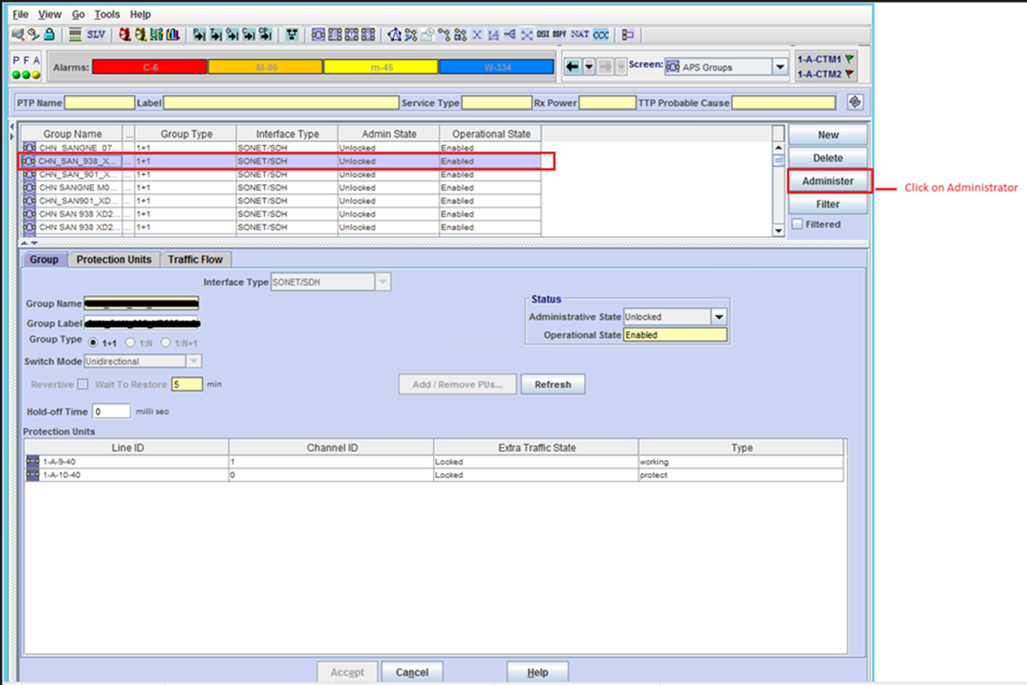 5400: How to perform APS/MSP switchover.