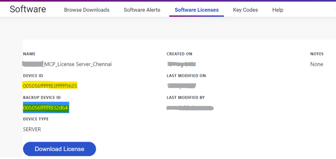 License Server: How to validate License server DEVICE ID before loading a new license copy from ...