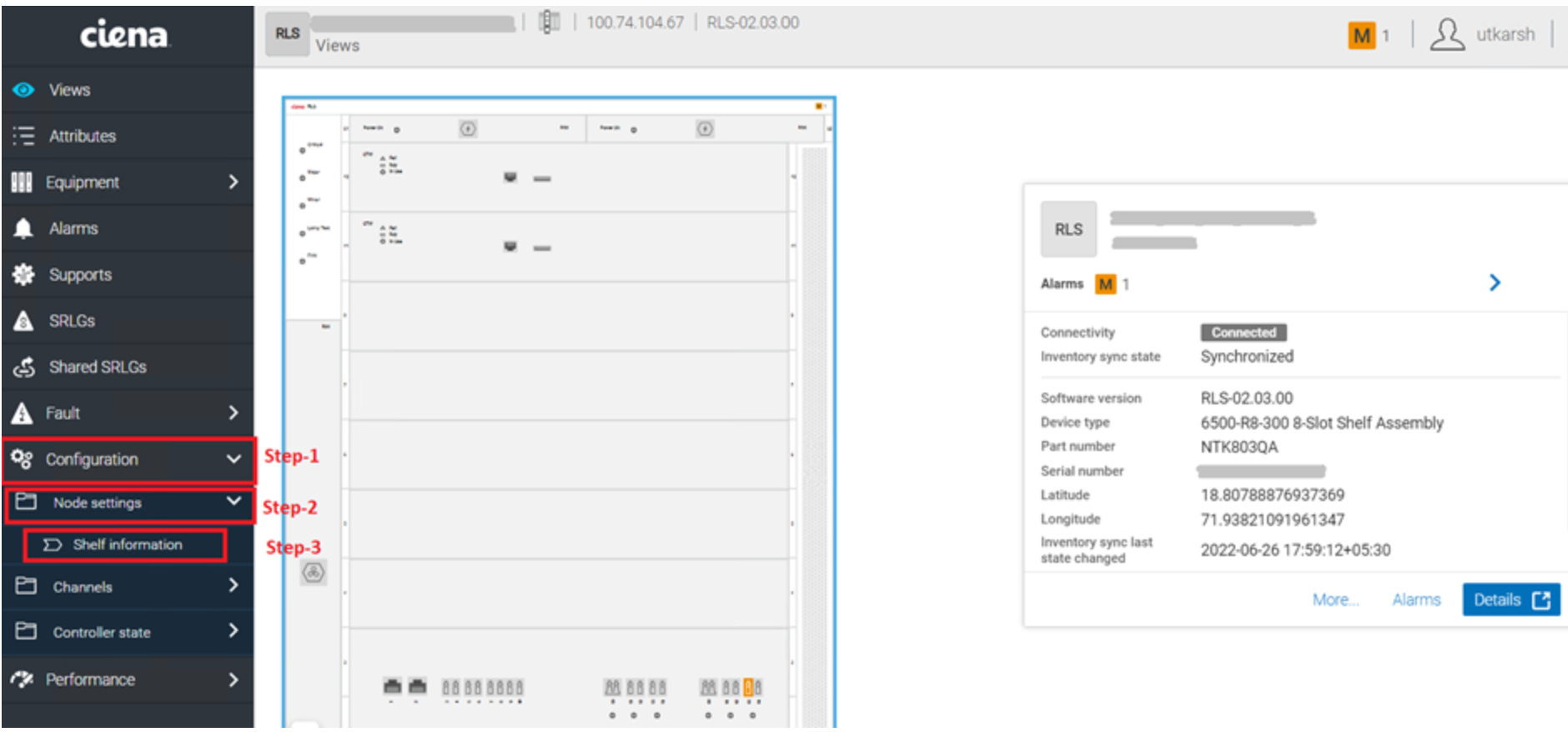 Rls How To Check Current Power Consumption On Rls Shelf In Mcp