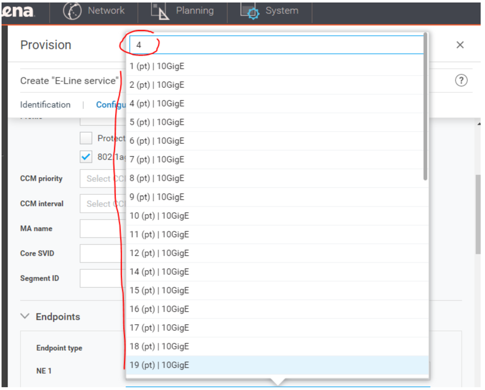 Mcp Port List In The Packet Service Page Does Not Filter Properly