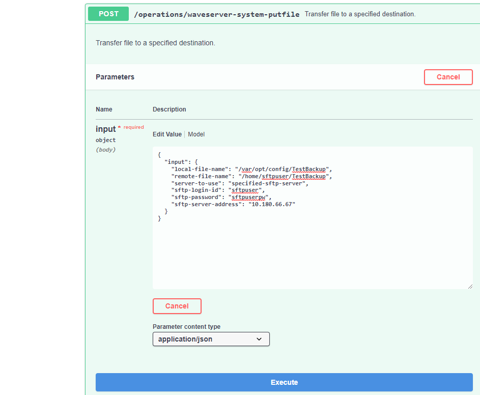 MCP - How to test WaveServer 5 backup directly on WS5 rest interface