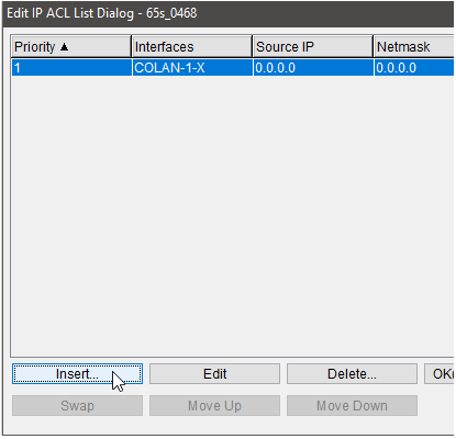 OME 6500: How to update the ACL list