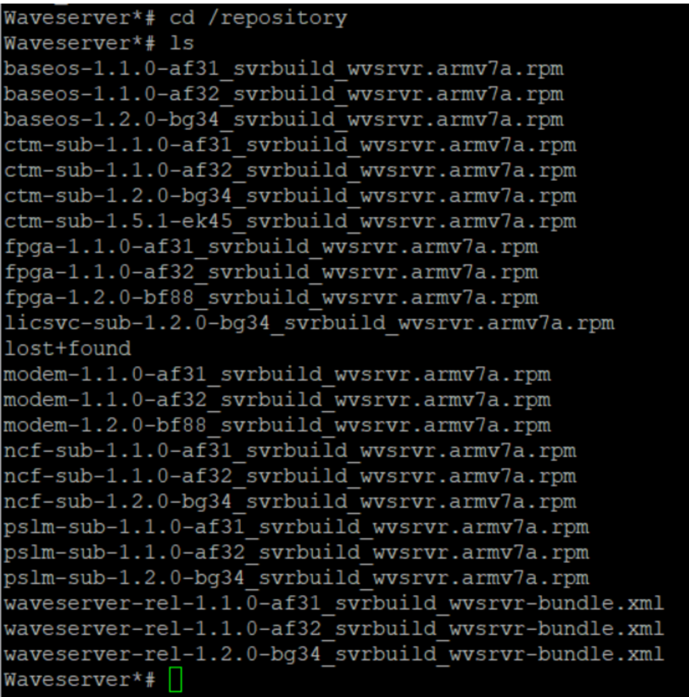 Waveserver Classic : How to check software release file on the node