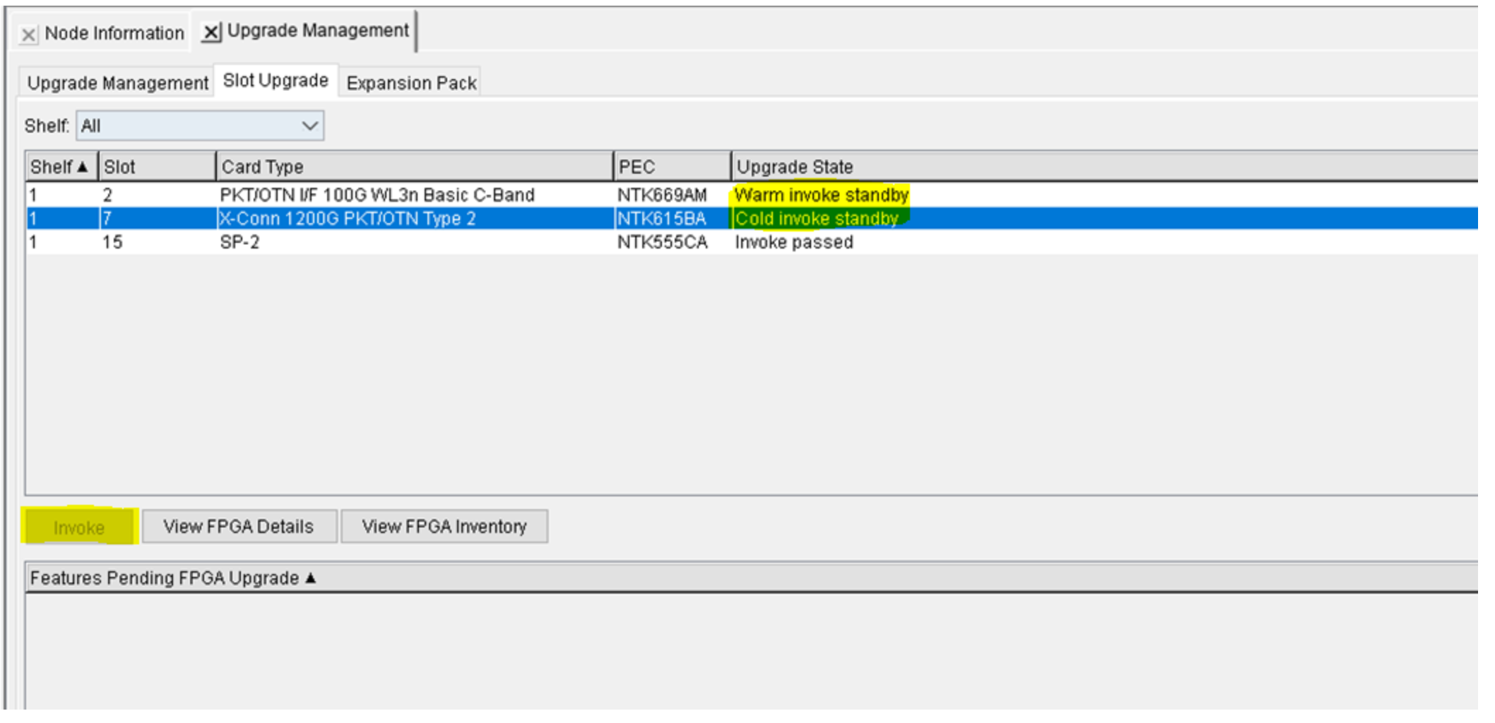 OME 6500: Invoke button in Site Manager greyed out even though circuit ...