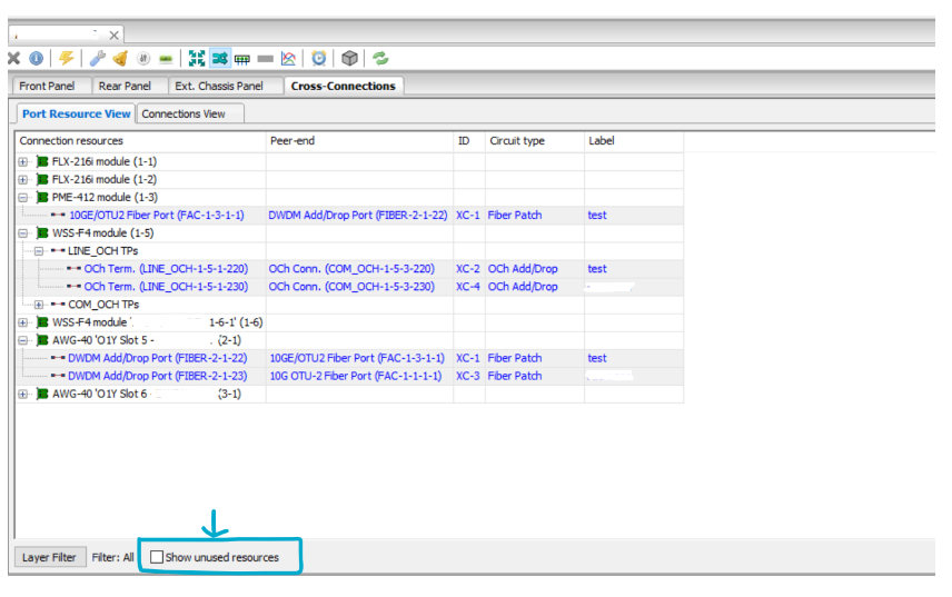 Z-Series: How to check the cross connects in Z-series node.