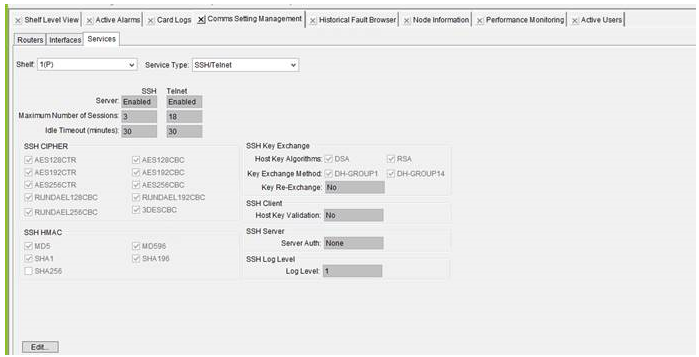 OME 6500:Unable to open node through Site manager-direct session due to maximum number of SSH ...