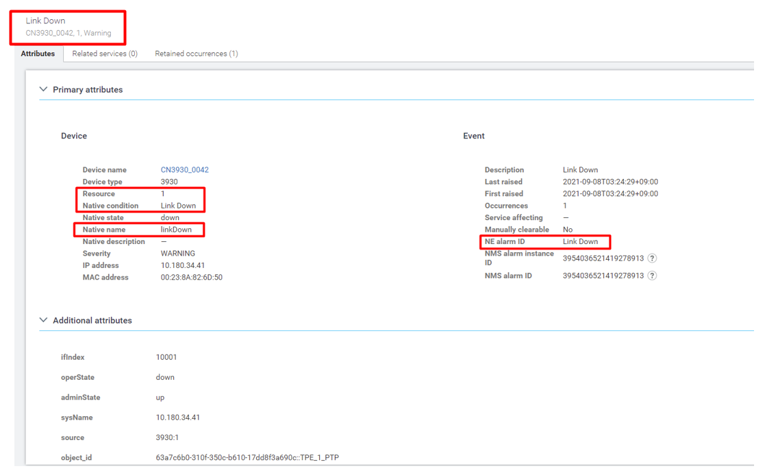 Mcp Link Down Alarms With Large Resource Number Instead Of Port Number