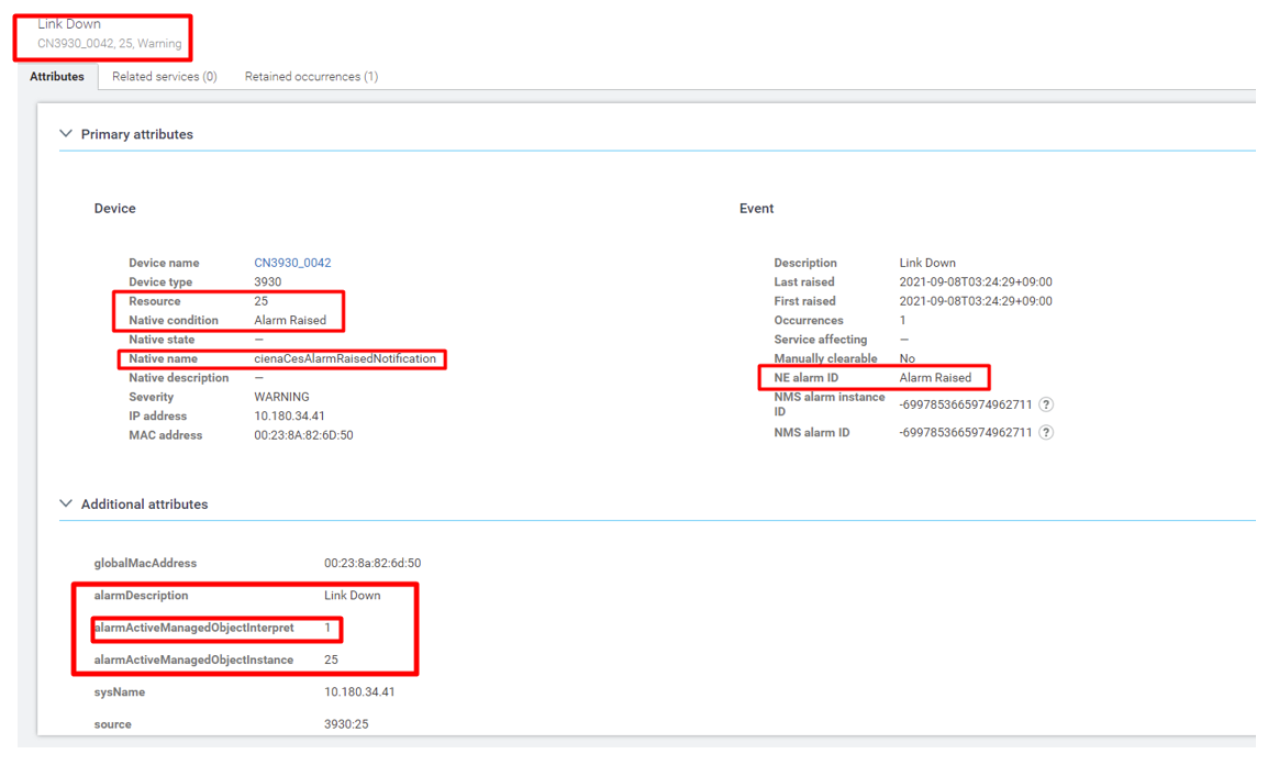Mcp Link Down Alarms With Large Resource Number Instead Of Port Number