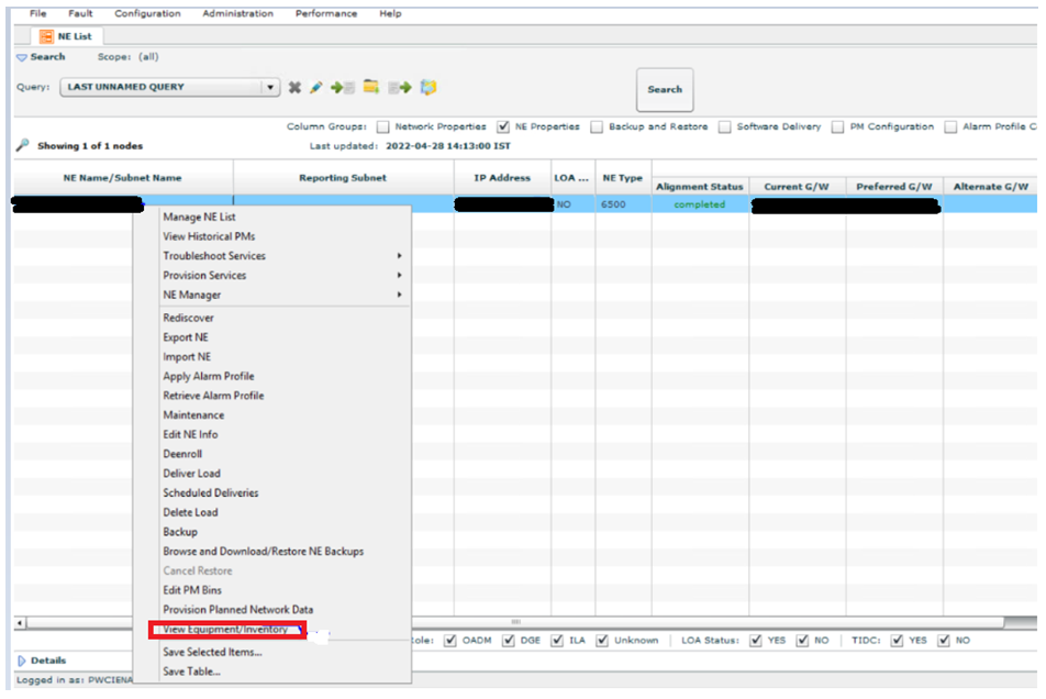 OneControl: How to check inventory details from OneControl if node is not able to open in site ...