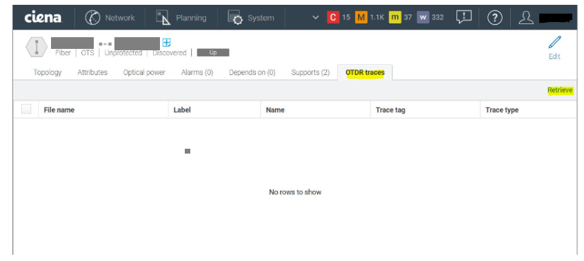 Mcp Unable To Retrieve Otdr Traces Or Open In Fiber Plant Map Of Mcp