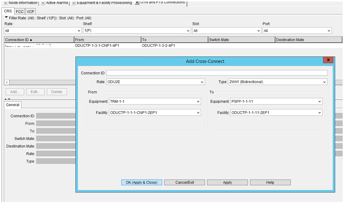 OME 6500: How to create 10GE services in FOTR card.