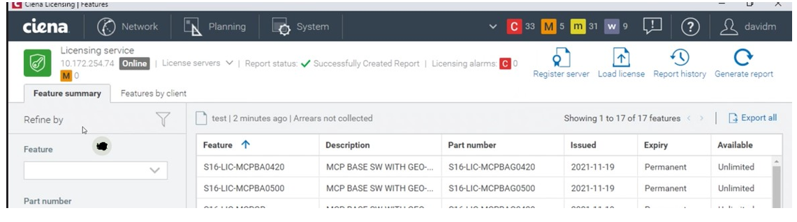 Mcp Licensing Tab Shows Major Alarms That Are No Longer Visible In The