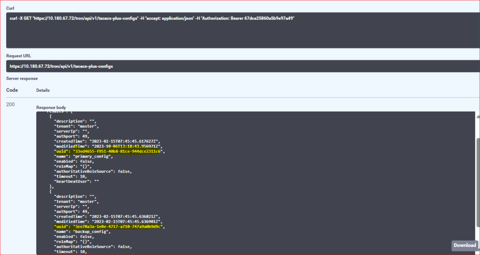 Mcp Getting Error 400 Bad Request In Modifying The Rolemap Permissions Via Tacacs Mcp
