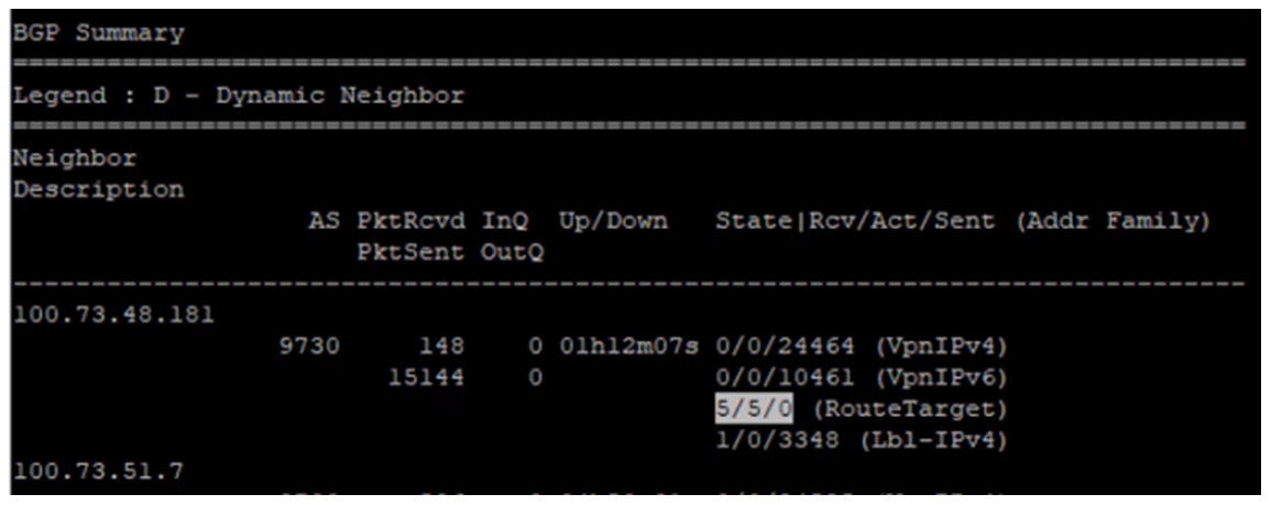 SAOS 10X: T5 Device Unmanage due to Route Target Filter was not being ...
