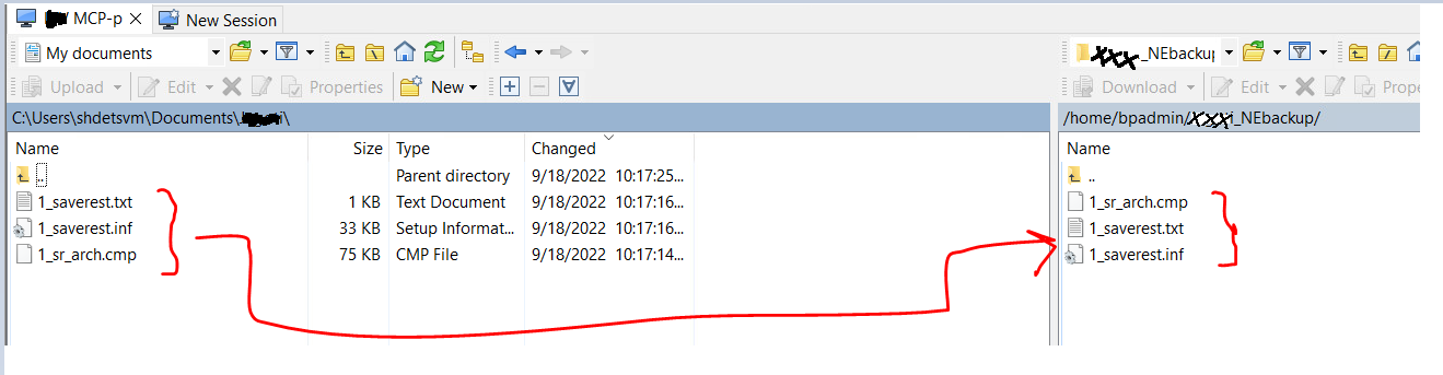 MCP: How to fetch DB from MCP and restore it on 6500