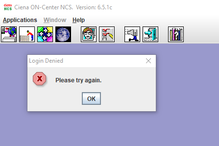 OneControl: 4200 Manager (NCS) login fails