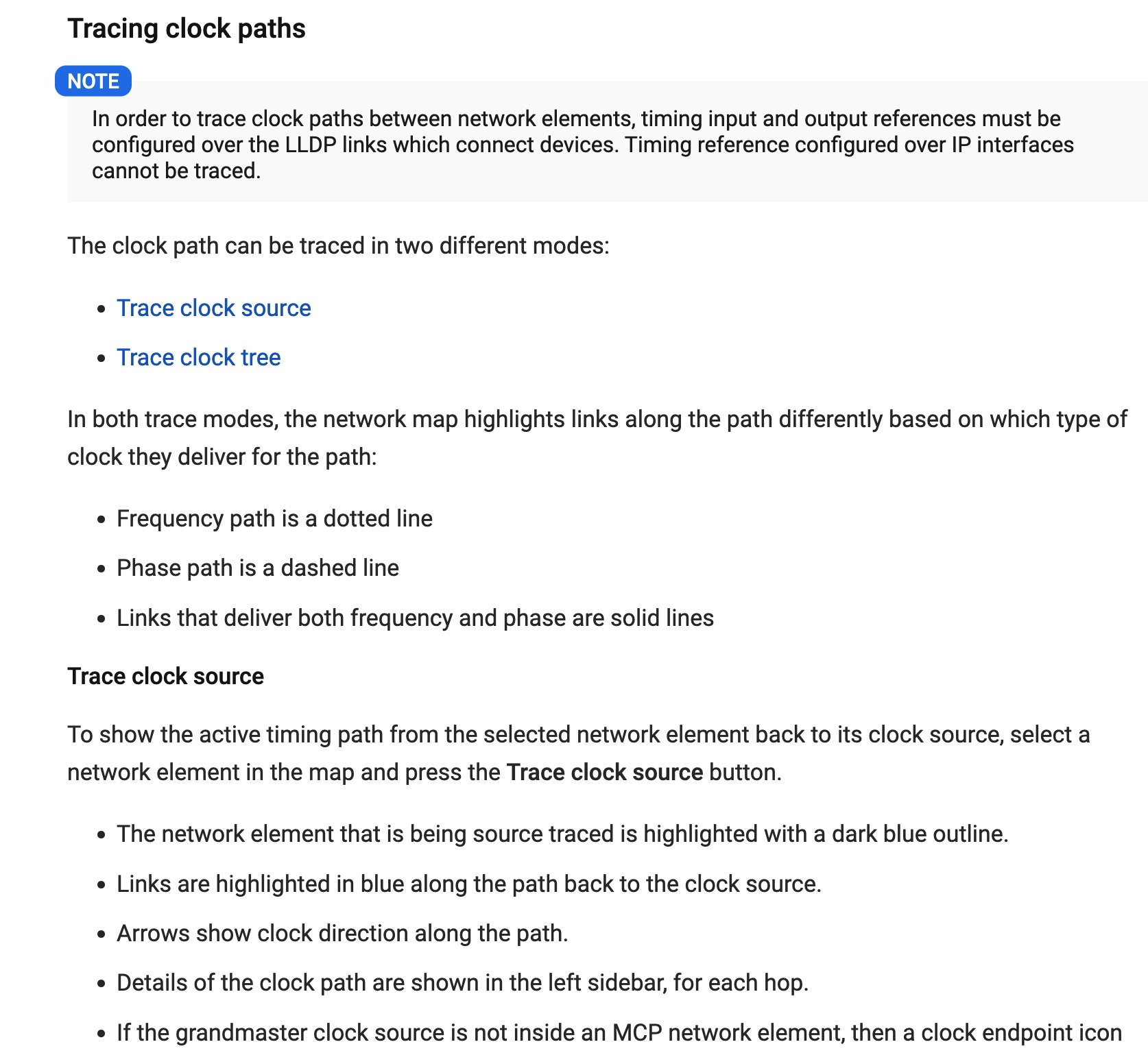 Mcp Network Timing App Mcp Does Not Show The Timing Path As Described In Documention