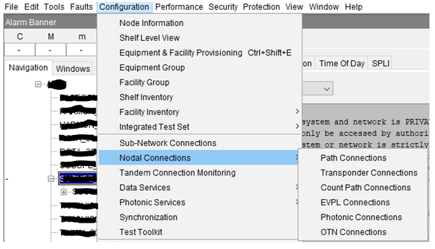 OME 6500: Unable to provision path cross-connect, option not available ...
