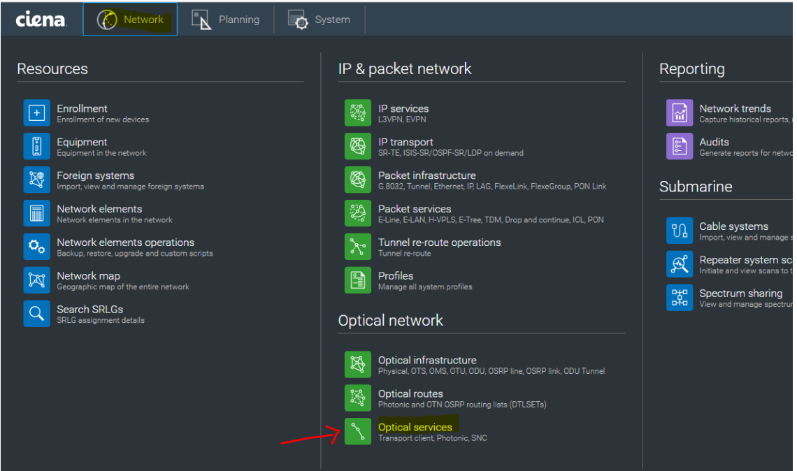 MCP: How to fetch/export utilization measurement of optical service.