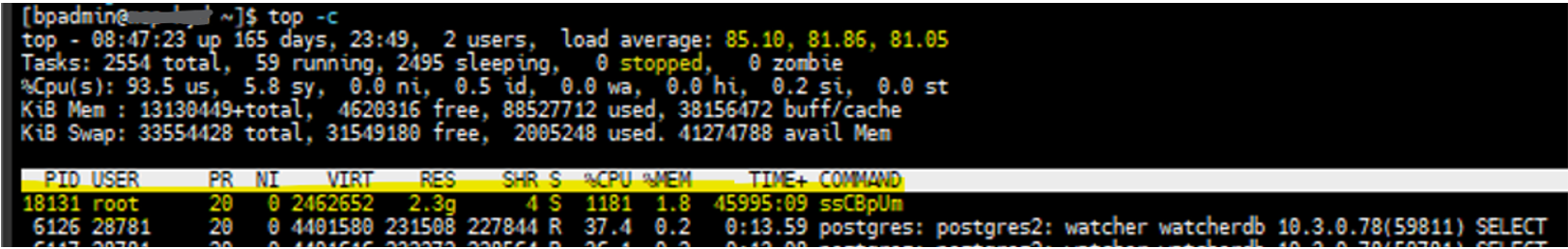 Mcp ‘high Load Average Alarm In Mcp