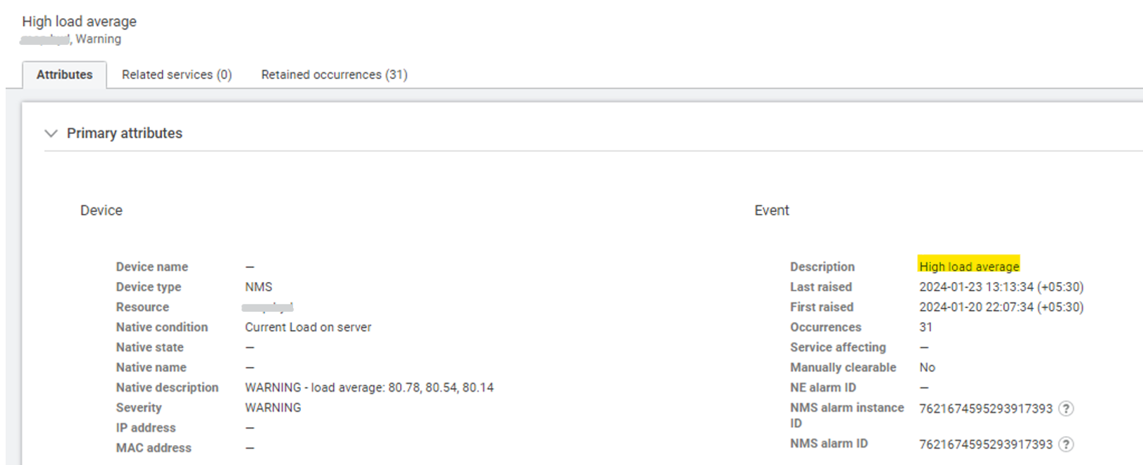Mcp ‘high Load Average Alarm In Mcp