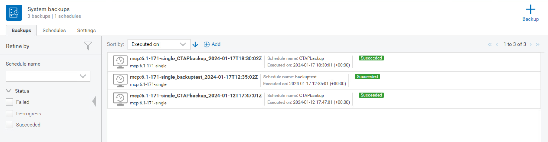 Mcp Scheduled System Backup Is Failed